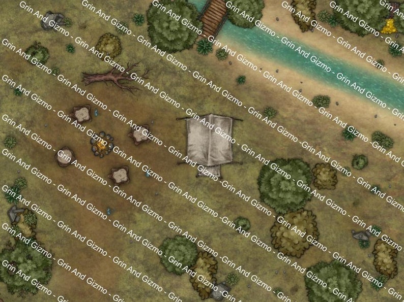 Bandit Camp Battle Map - Etsy