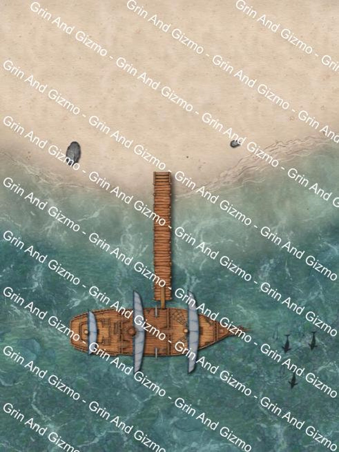 Island Cave Battle Map Set - Etsy