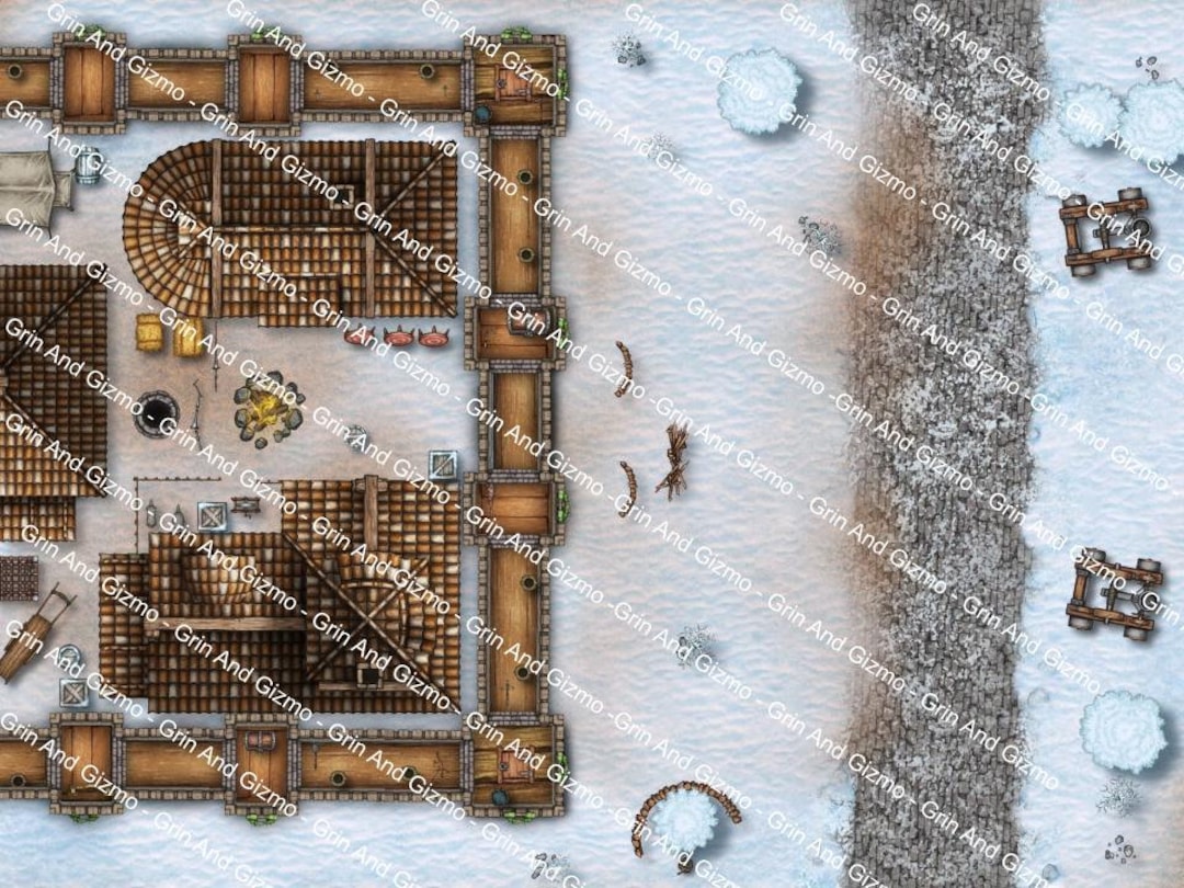 Snow Fort Battle Map Set - Etsy