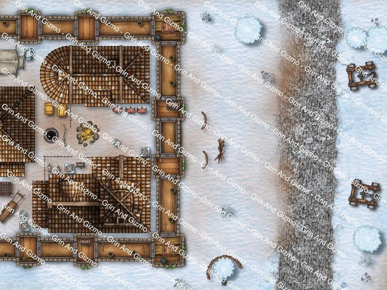 Snow Fort Battle Map Set - Etsy