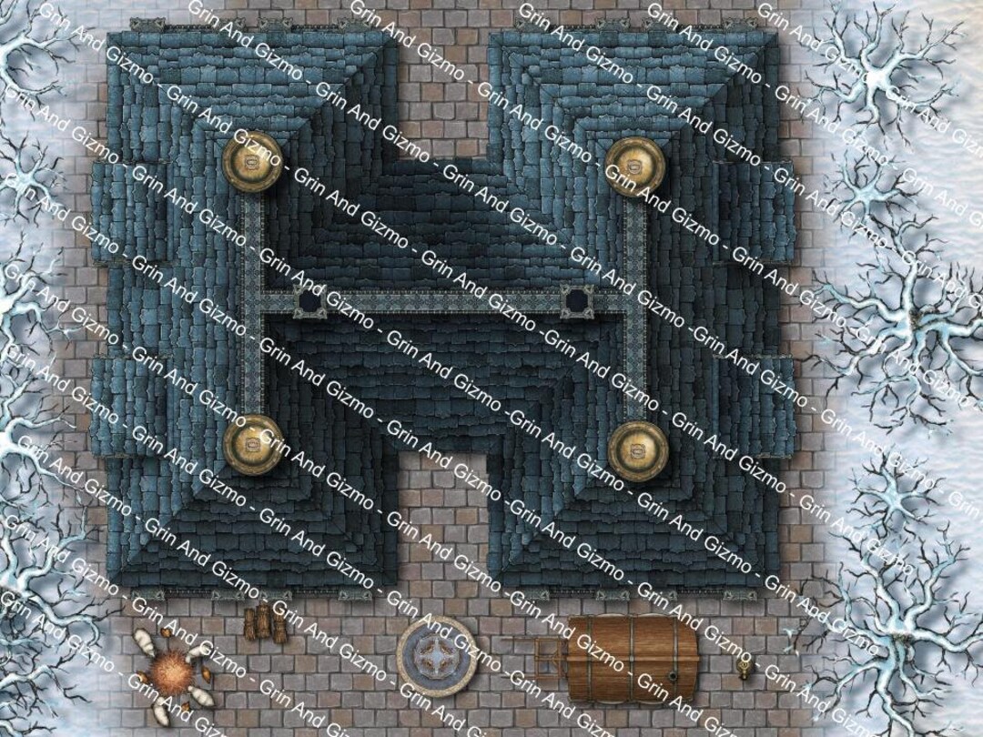 Winter Monastery Battle Map Set - Etsy