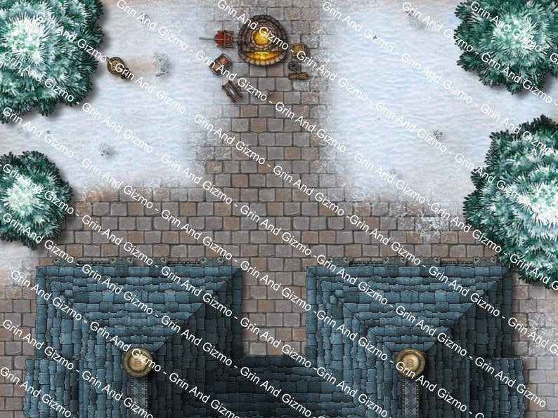 Winter Monastery Battle Map Set - Etsy