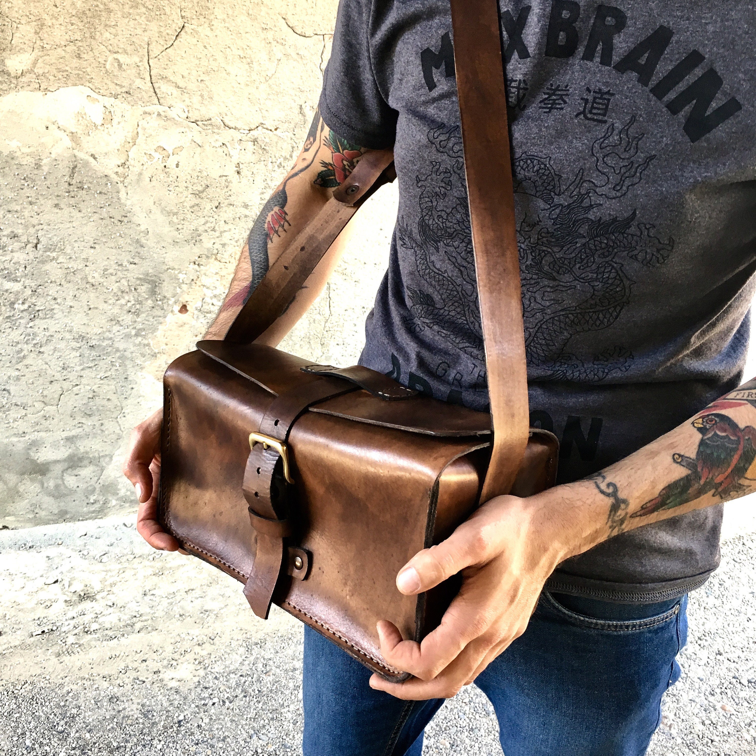 Tool Bag Heavy Leather, Handmade in Italy - Etsy