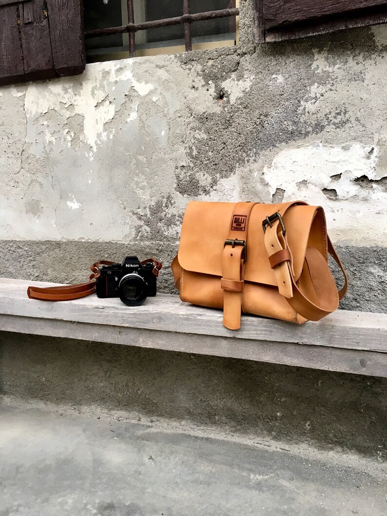 Postman Shoulder Bag Heavy Leather Handmade in Italy - Etsy