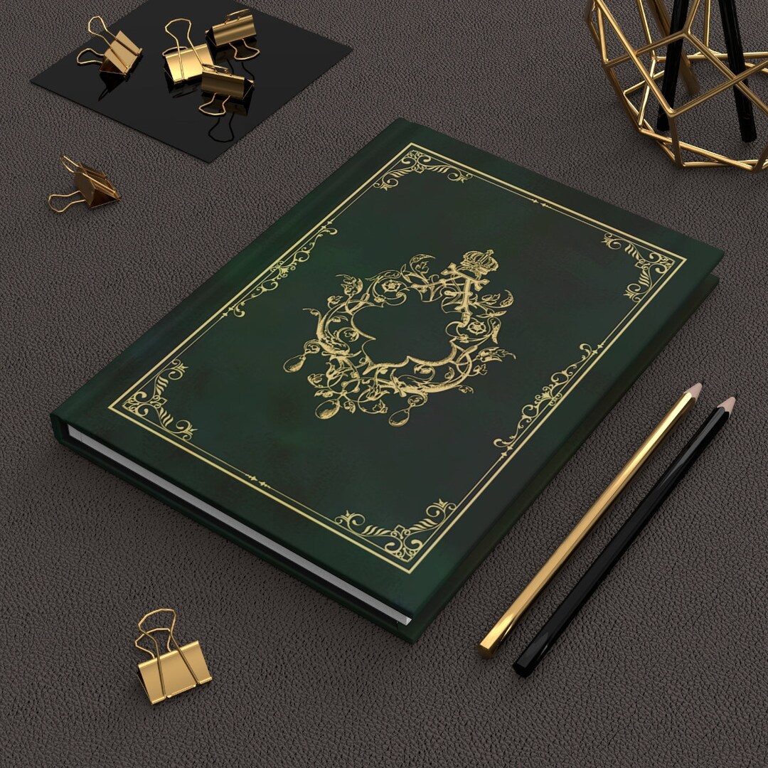 Ornate Vintage Book Style Hardcover Journal, 5.75x 8 Blank Lined 150 ...