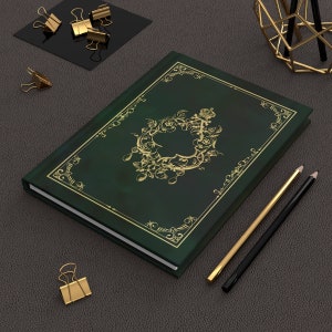 Ornate Vintage Book Style Hardcover Journal, 5.75x 8 Blank Lined 150 ...