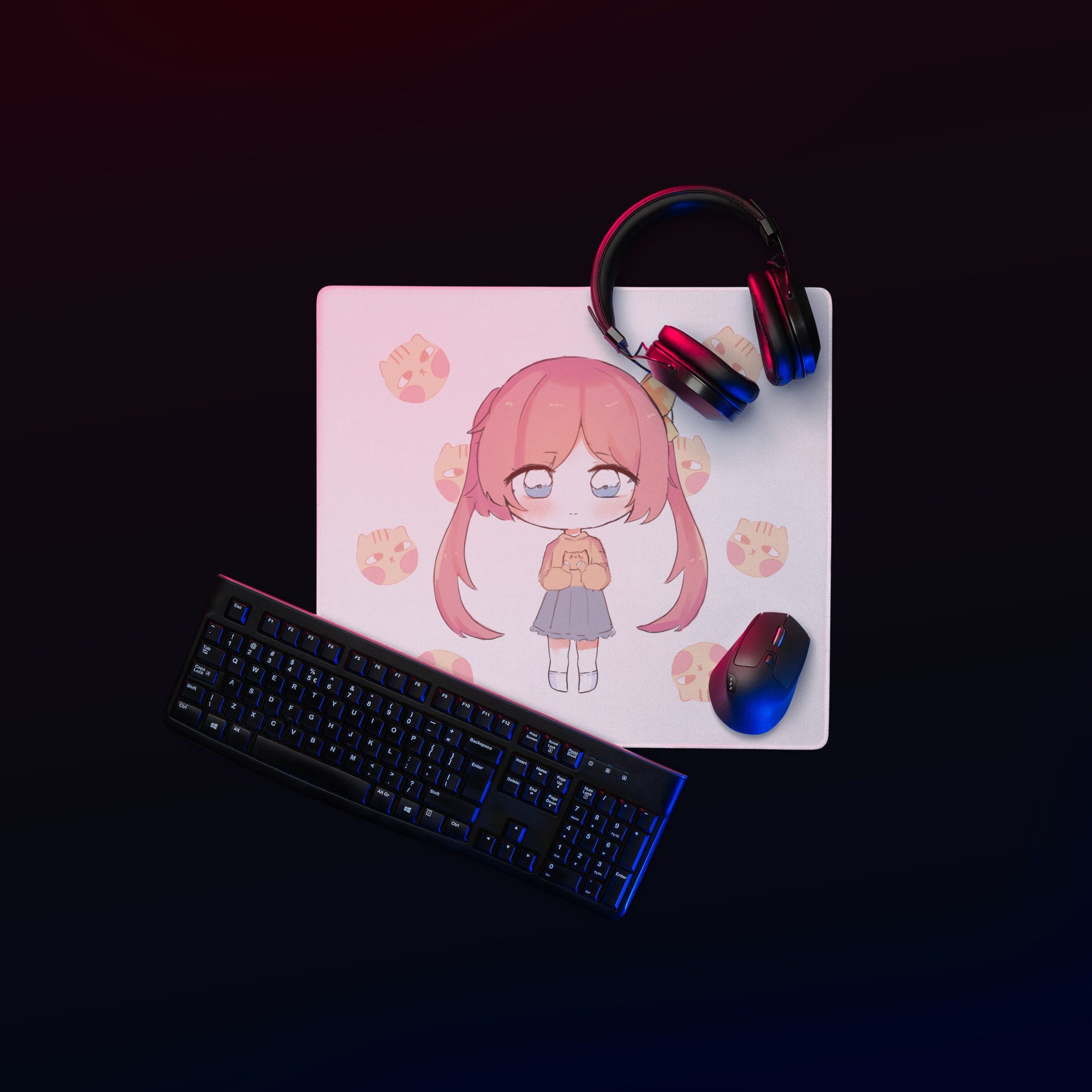 Cute Chibi Gaming Mouse Pad Chibi Girl Anime Mouse Pad Anime - Etsy