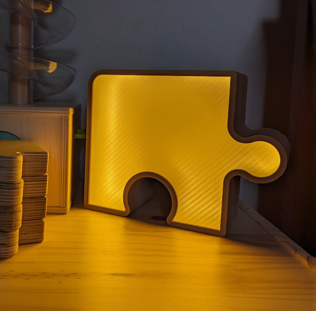 Jigsaw Puzzle LED Lamp - Etsy