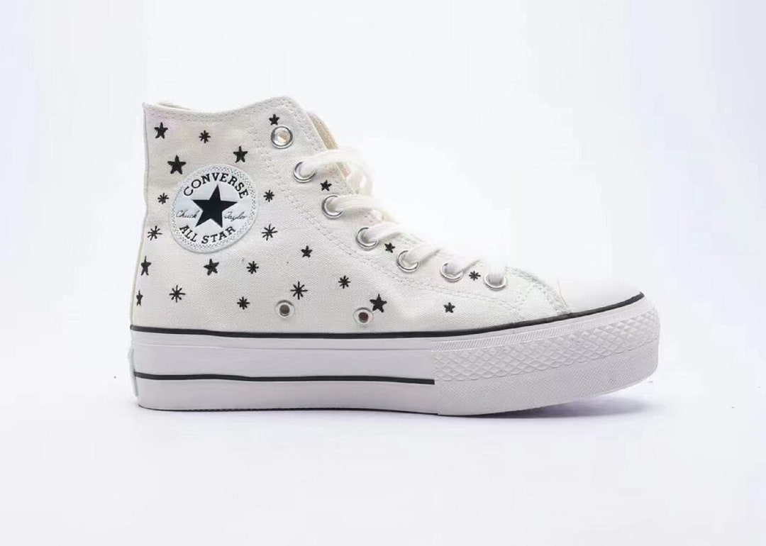 Custom Embroidery Converse Sports Shoes Platform Converse - Etsy
