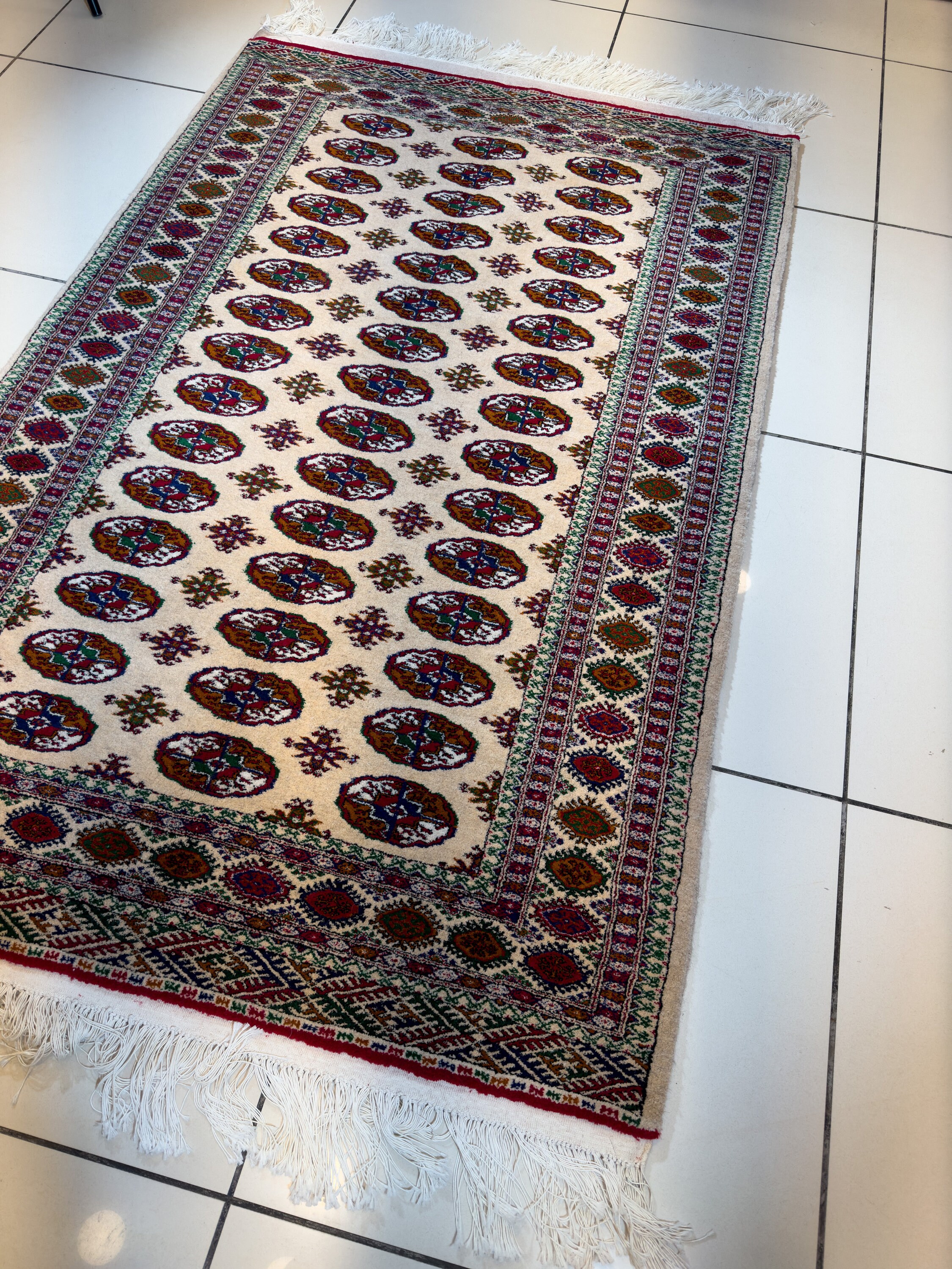 Hand Knotted Turkmen Wool Rug, Authentic Buhara Design, 6.4 X 4 Ft - Etsy