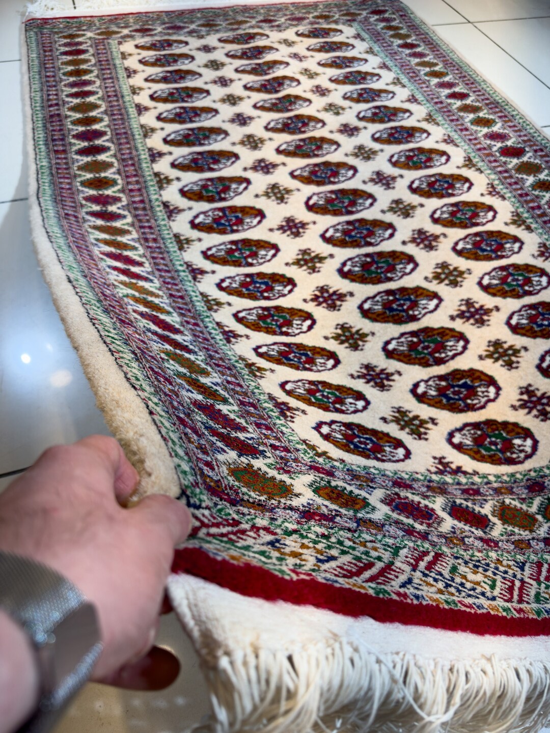 Hand Knotted Turkmen Wool Rug, Authentic Buhara Design, 6.4 X 4 Ft - Etsy