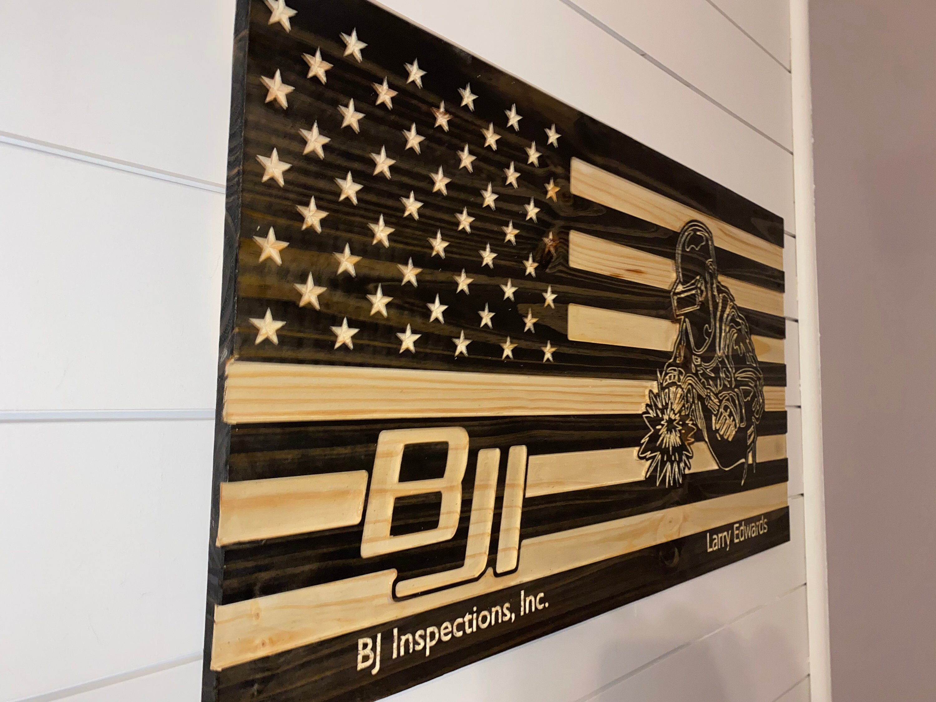 Custom USA Wooden Welder Flag - Etsy