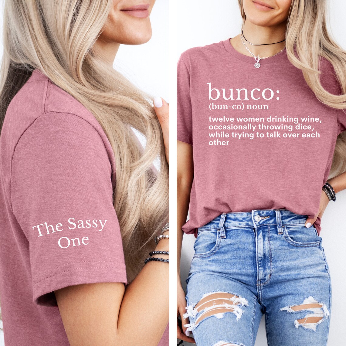 Bunco Shirt for Bunco Party Dice Game With Custom Sleeve, Funny ...