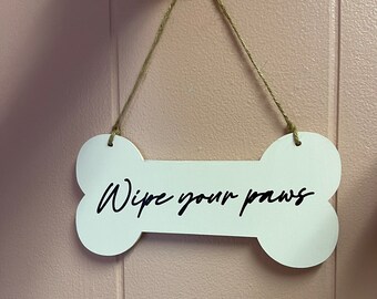 Wipe Your Paws Sign, Pet Sign, Dog Paw Sign, Wreath Sign, Wreath Center ...