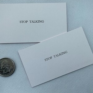 Stop Talking Cards | Etsy