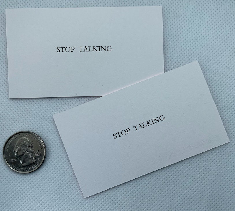 Stop Talking Cards - Etsy