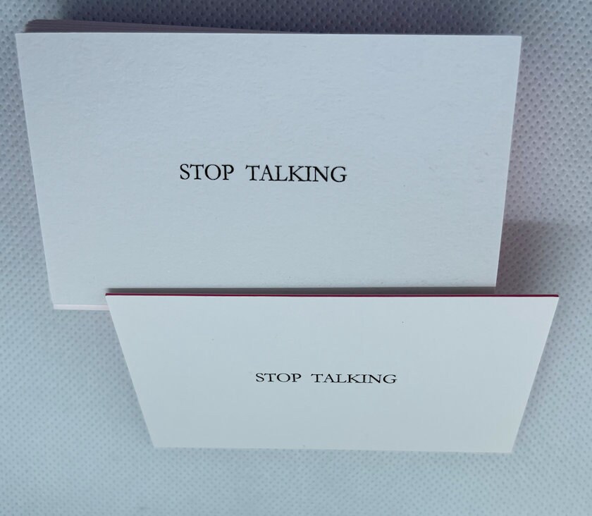 Stop Talking Cards - Etsy