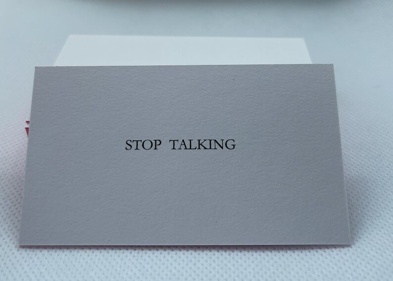 Stop Talking Cards - Etsy