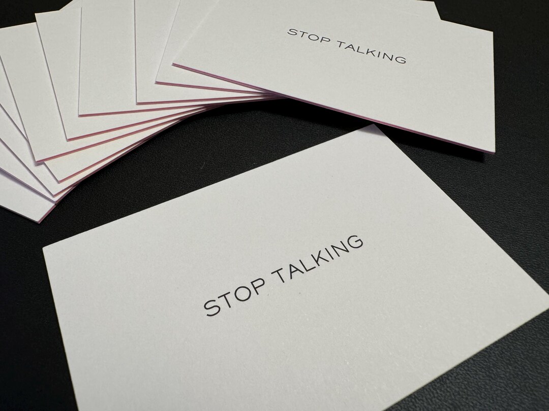 Stop Talking Cards - Etsy
