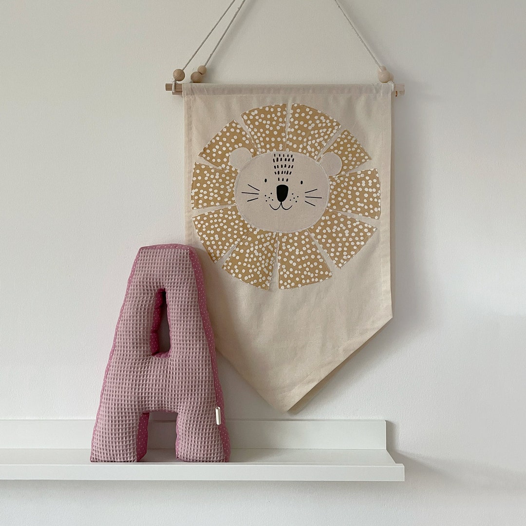 Pennant XL Birth Pennant Textile Wall Decoration Children's Room Baby ...