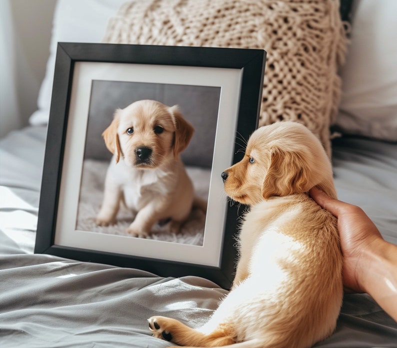 Custom Pet Portraits Using Pet Photo Personalized Digital Dog Portraits Cat Portraits Custom Dog ...