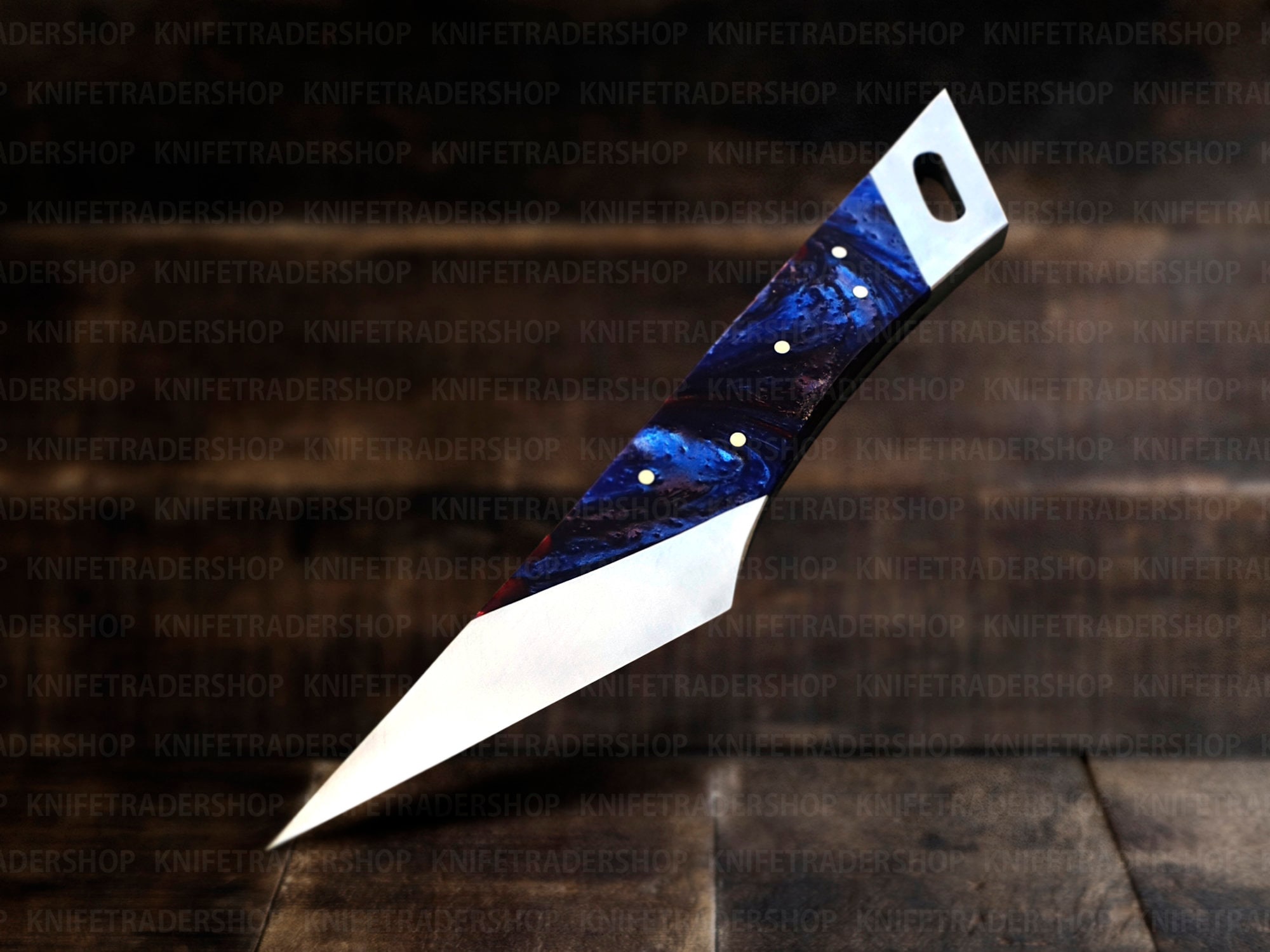 Handmade Japanese Kiridashi Knife With Leather Sheath D2 Stainless ...