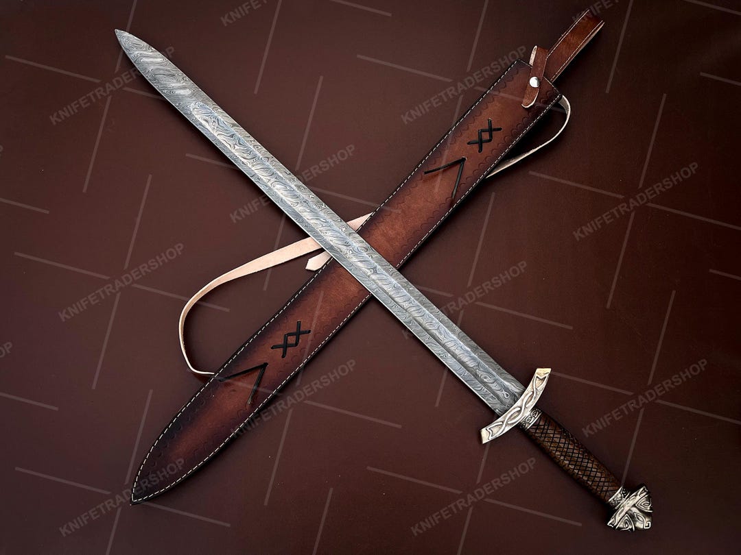 Handmade Damascus Steel Sword - Unique Christmas Gift for Him ...