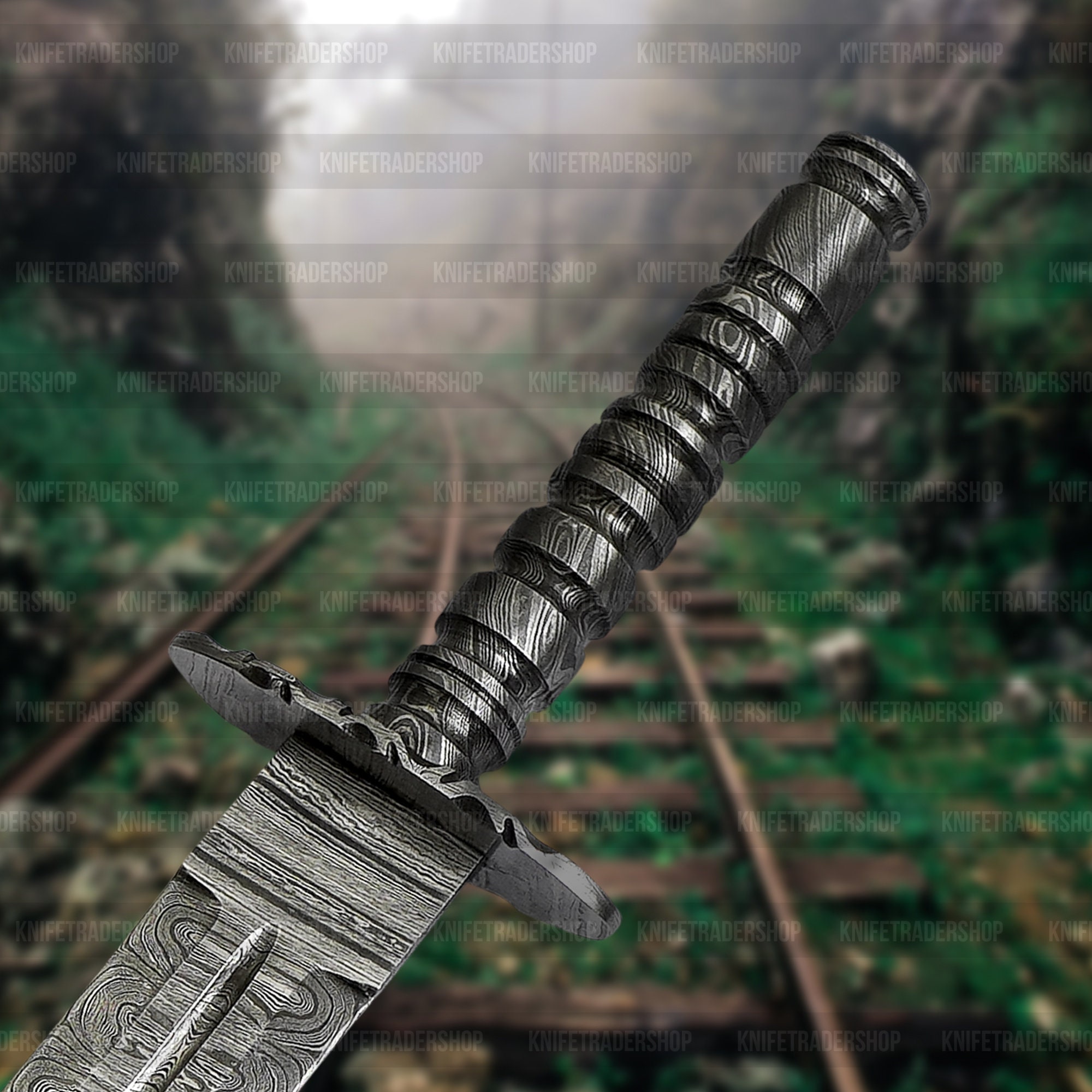 Handmade Dagger Knife Damascus Steel, Black Knife With Sheath, Perfect ...