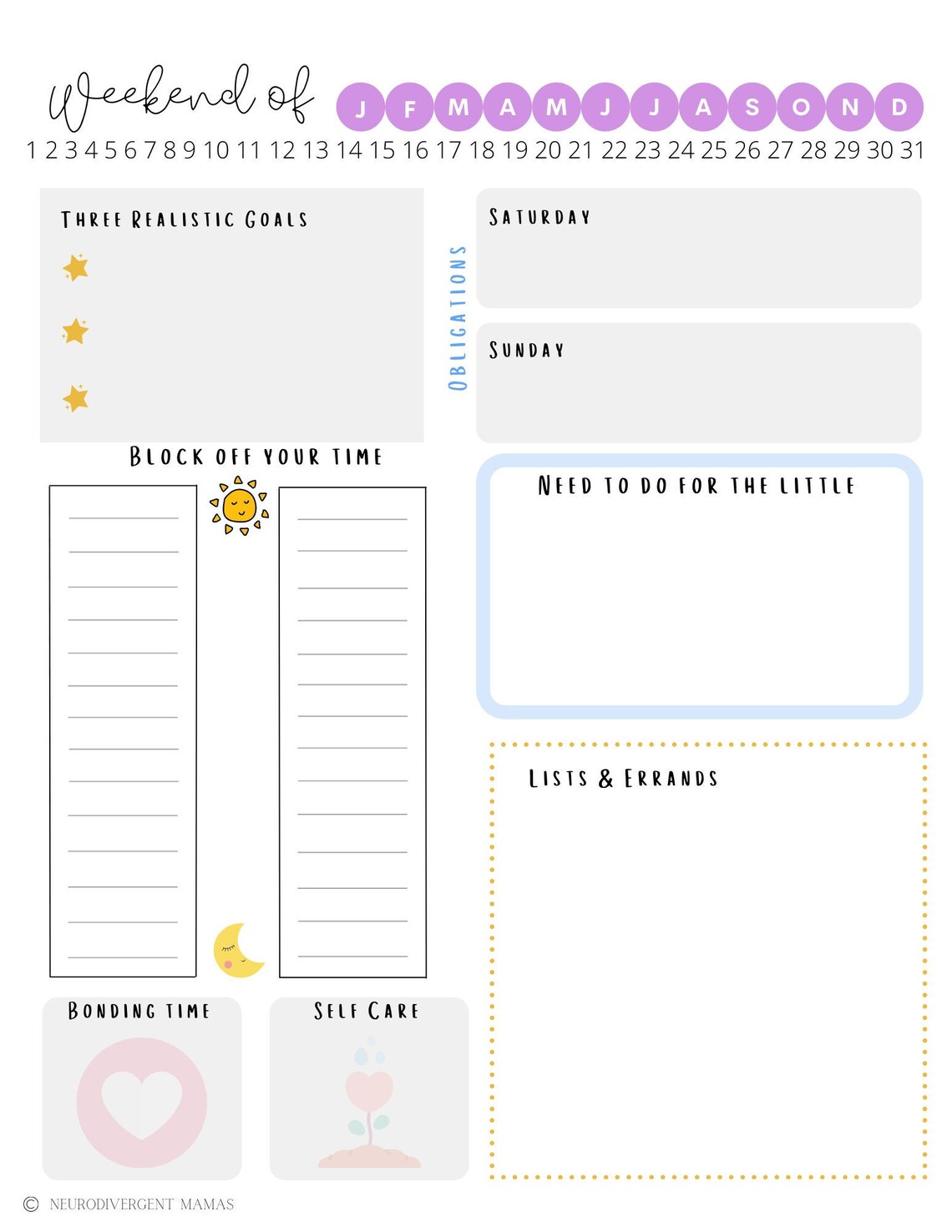 Mom Weekend Planner 2 - Etsy