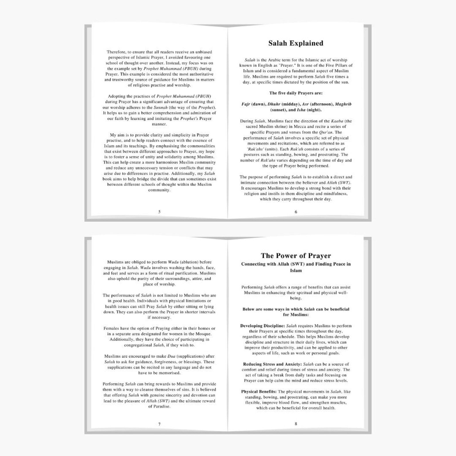 Simplicity in Salah Book: Muslim Prayer Guide (digital Download) - Etsy