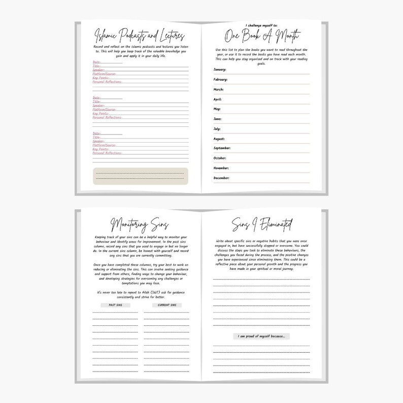 Islamic Reflection Planner | the Modest Muslimah | Personal Development ...