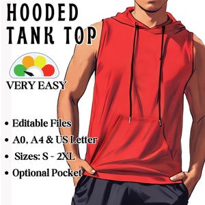 Men's Hooded Tank Top Sewing Pattern: Sport, Boho (PDF Pattern) - Etsy