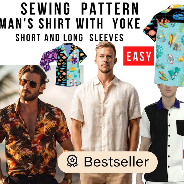 Yoke Shirt Pattern - Etsy