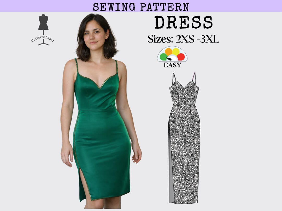 Party Dress Sewing Pattern: Easy DIY (PDF Download) - Etsy