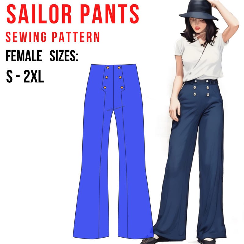 Sailor Pants Pattern - Etsy