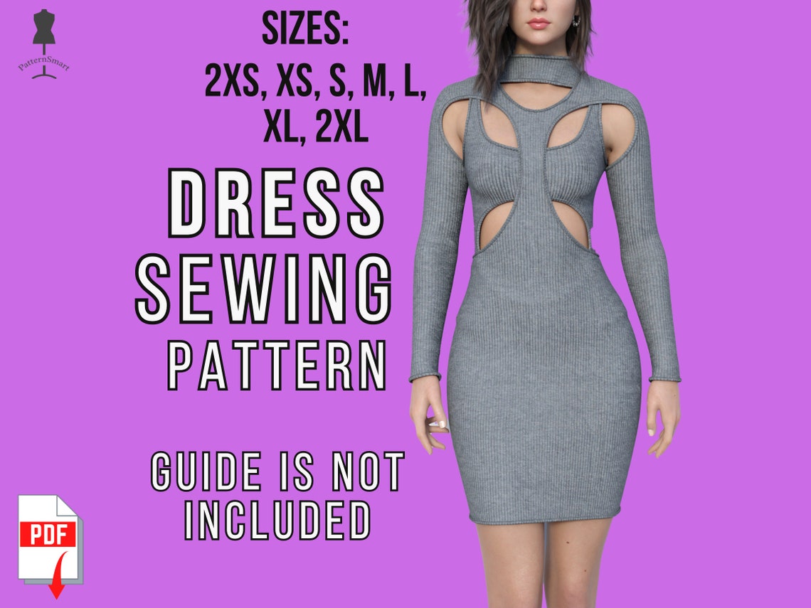 Dress Sewing Pattern PDF Download Party Dress Sew Diy - Etsy