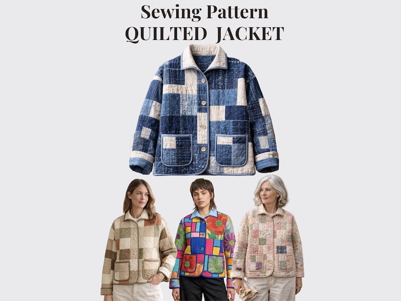 Quilted Jacket Sewing Pattern & Business Guide How to Sell (PDF ...
