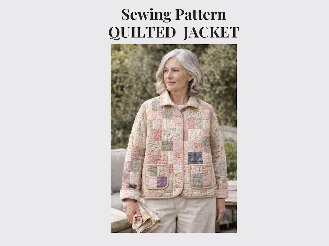 Quilted Jacket Sewing Pattern & Business Guide How to Sell (PDF ...
