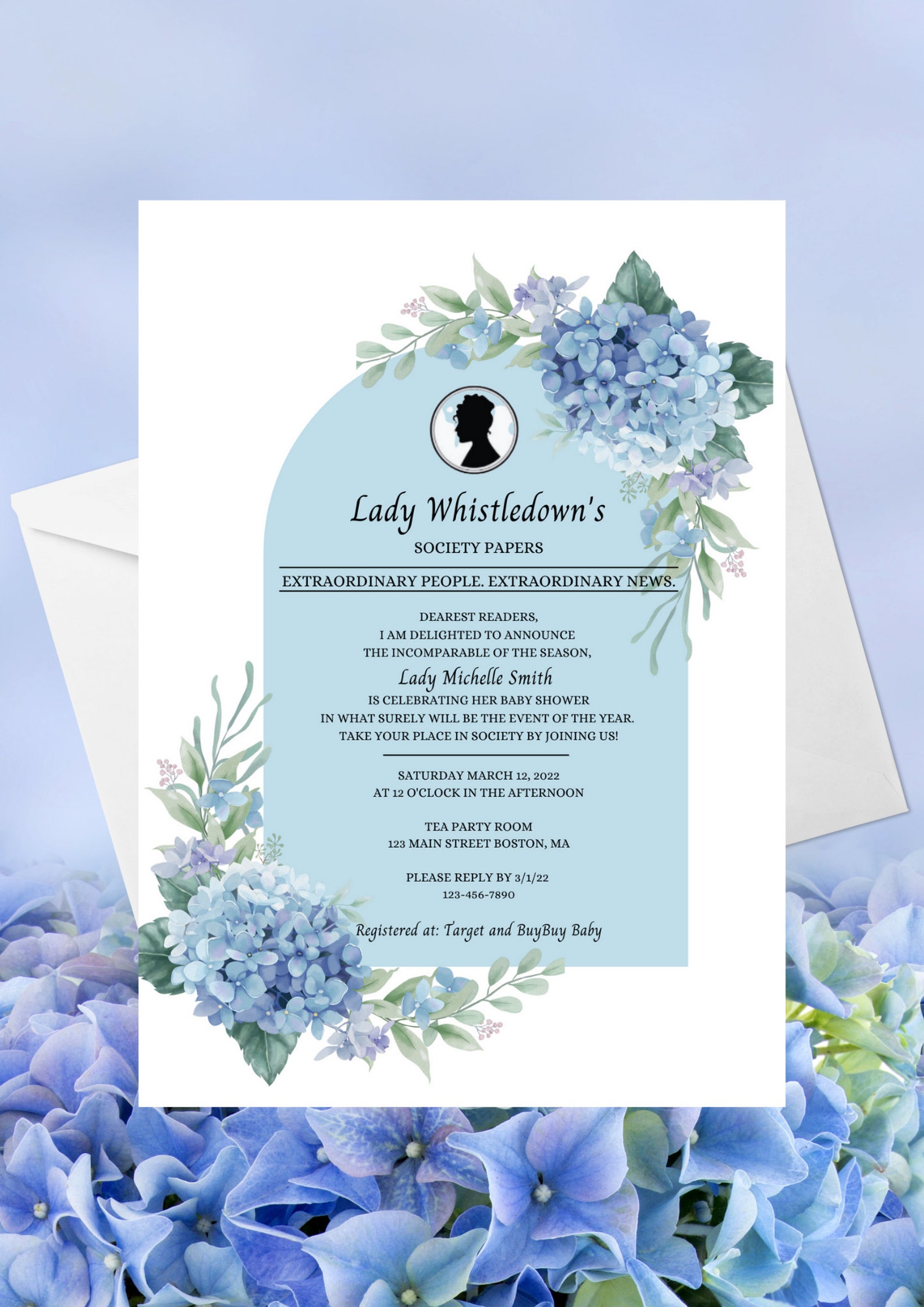 Bridgerton Baby Shower Einladung Bridgerton Theme Baby - Etsy.de