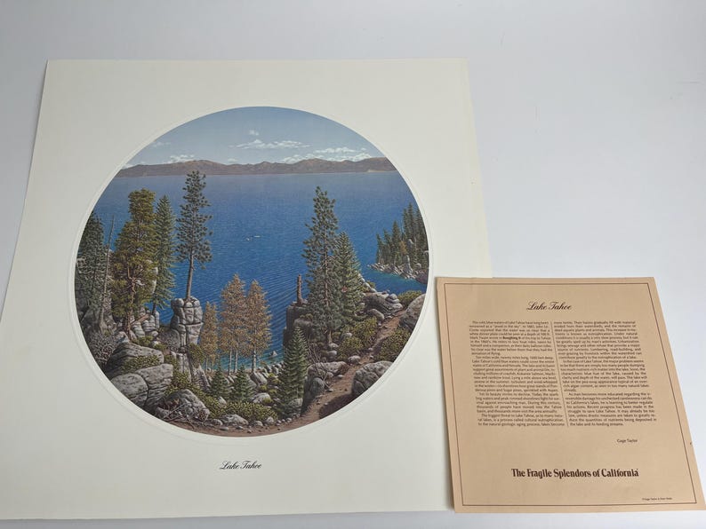 Lake Tahoe From Gage Taylor’s "the Fragile Splendors of California ...