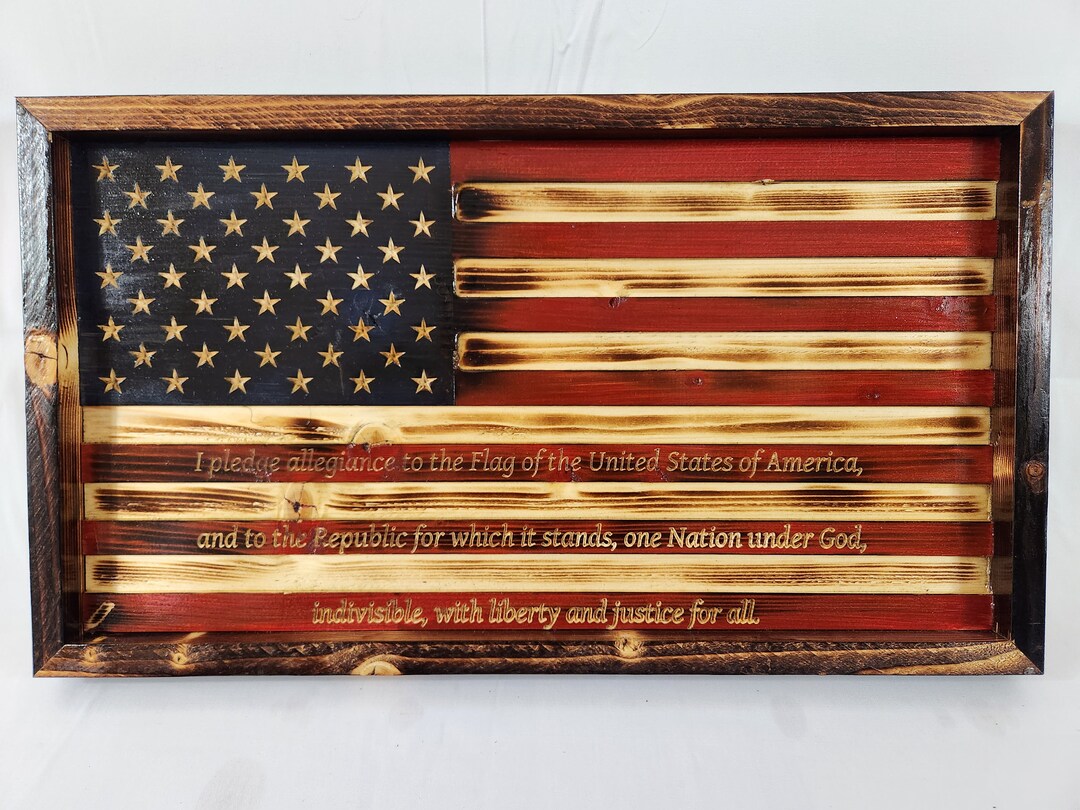 Rustic American Flag Pledge of Allegiance - Etsy