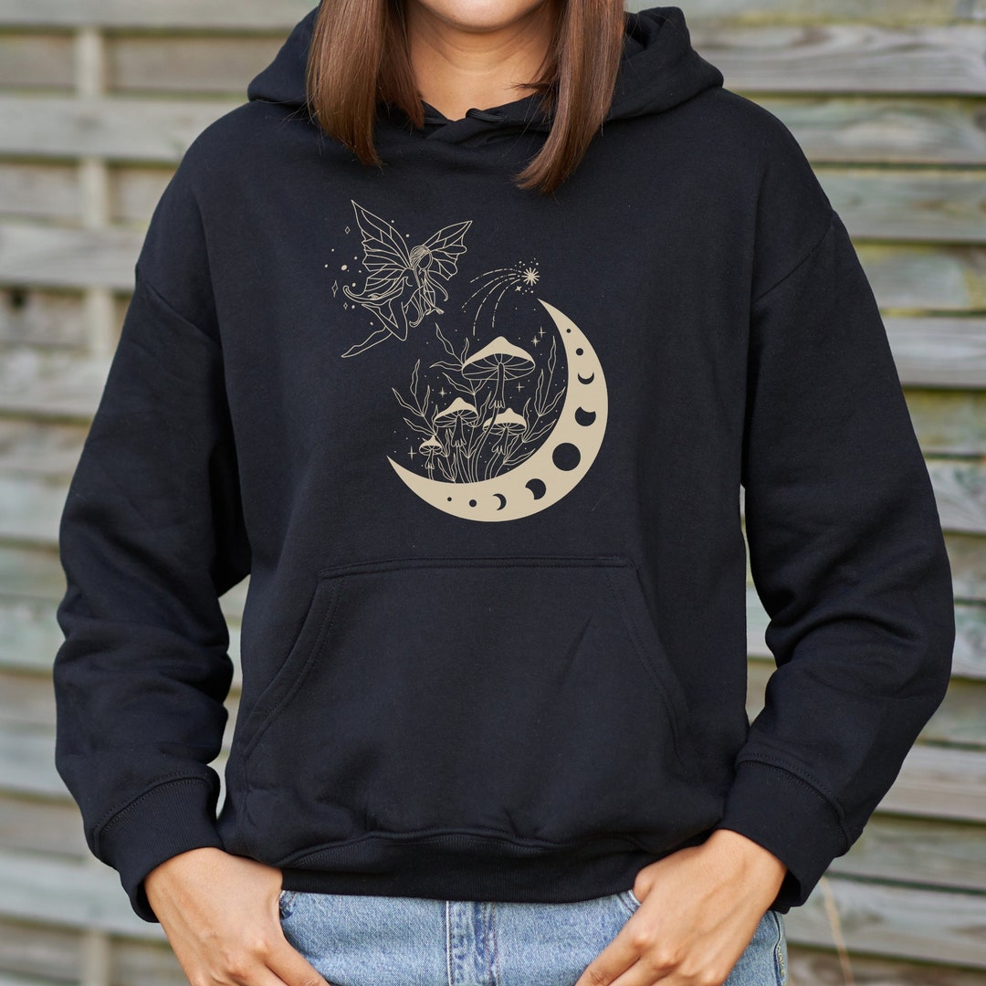 Fairy Core Hoodie / Unisex Stars and Moons Sweater Gift / Mystical Moon ...