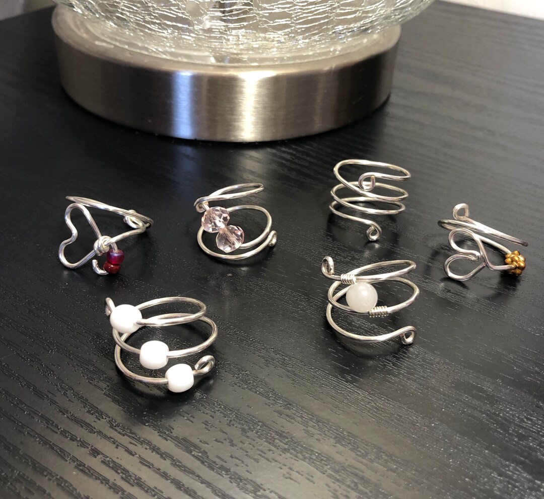 Minimalist Adjustable Wire Wrapped Rings, Made With Fine Silver Coated ...