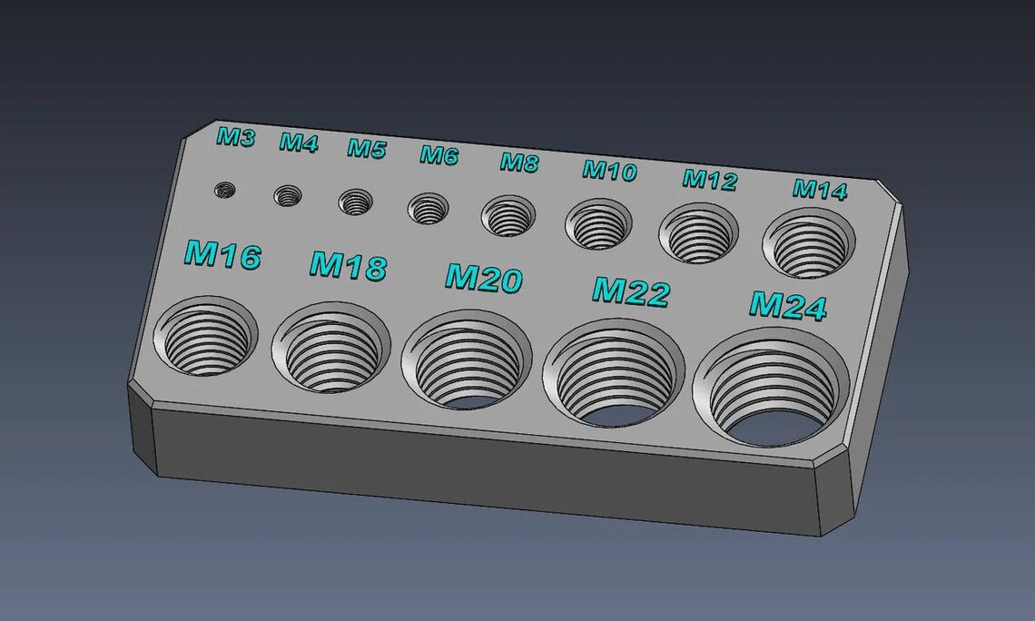 Precision Metric Thread Test Block - Etsy