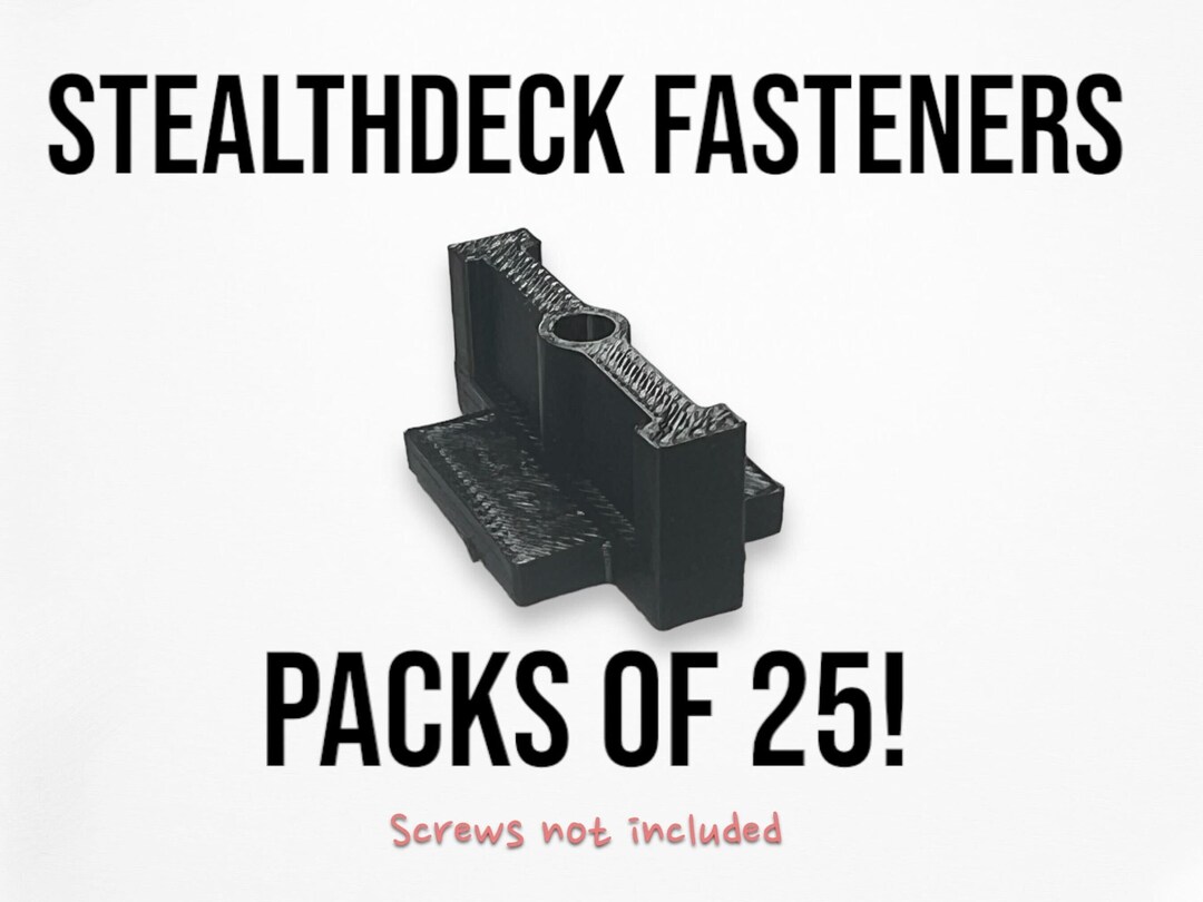Stealthdeck Fastener: 3D Printed Hidden Deck Fastener for Grooved Sides ...