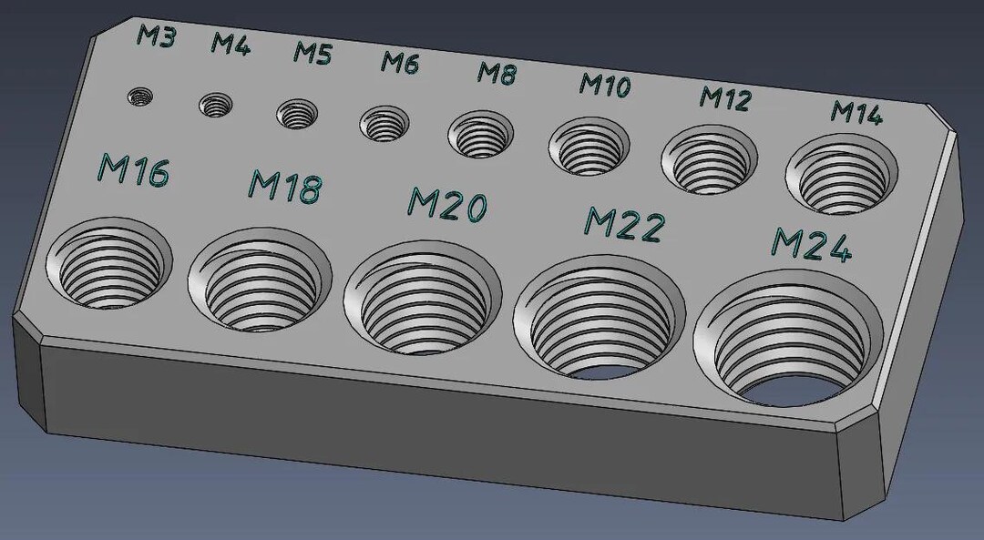 Precision Metric Thread Test Block - Etsy
