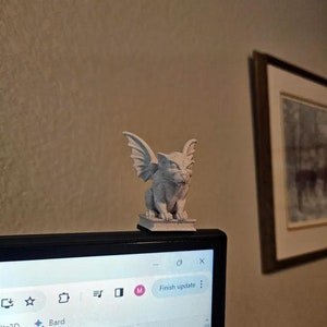 Guardian Gargoyle Monitor Figurine - Watchful Protector - Etsy