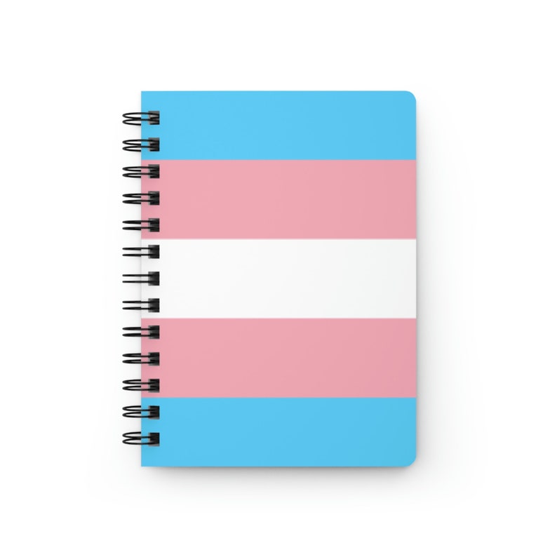 Trans Pride Flag LGBTQ Spiral Journal, Self Care Weekly Planner 2023 ...