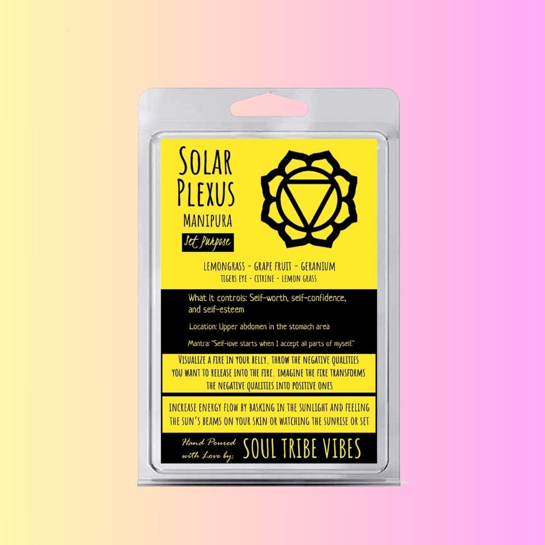 Solar Plexus Chakra Wax Melt: Crystals & Herbs, Scented Meditation - Etsy