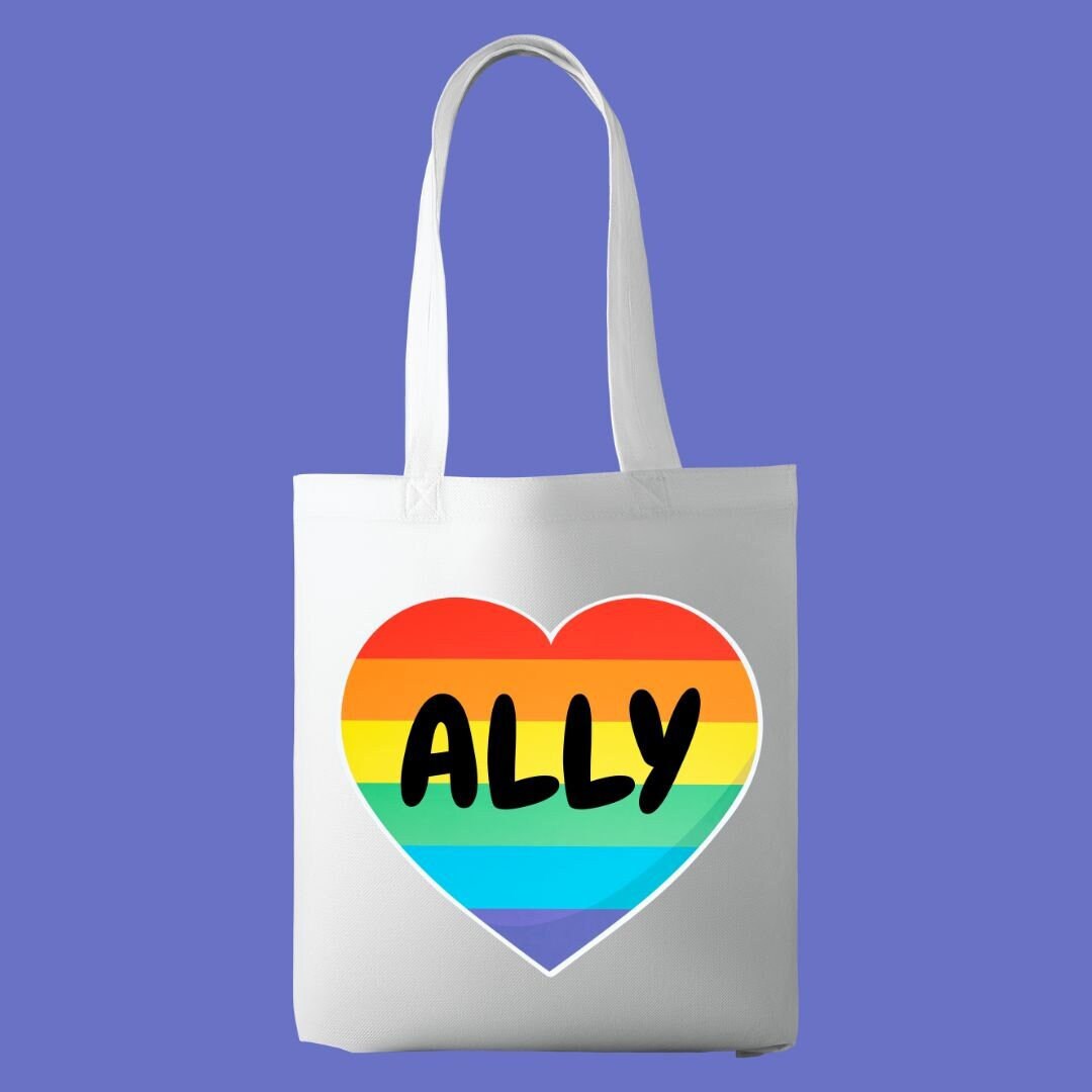 LGBTQ Ally Tote Bag, Pride Grocery Bag, Gay Rights Bag - Etsy
